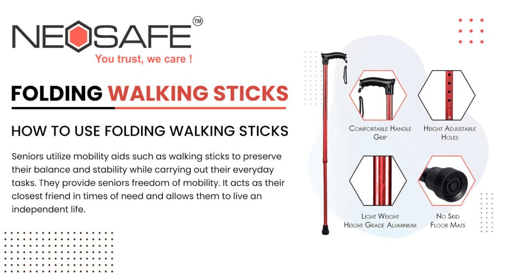 How To Use Folding Walking Sticks – Neosafe Healthcare Pvt Ltd